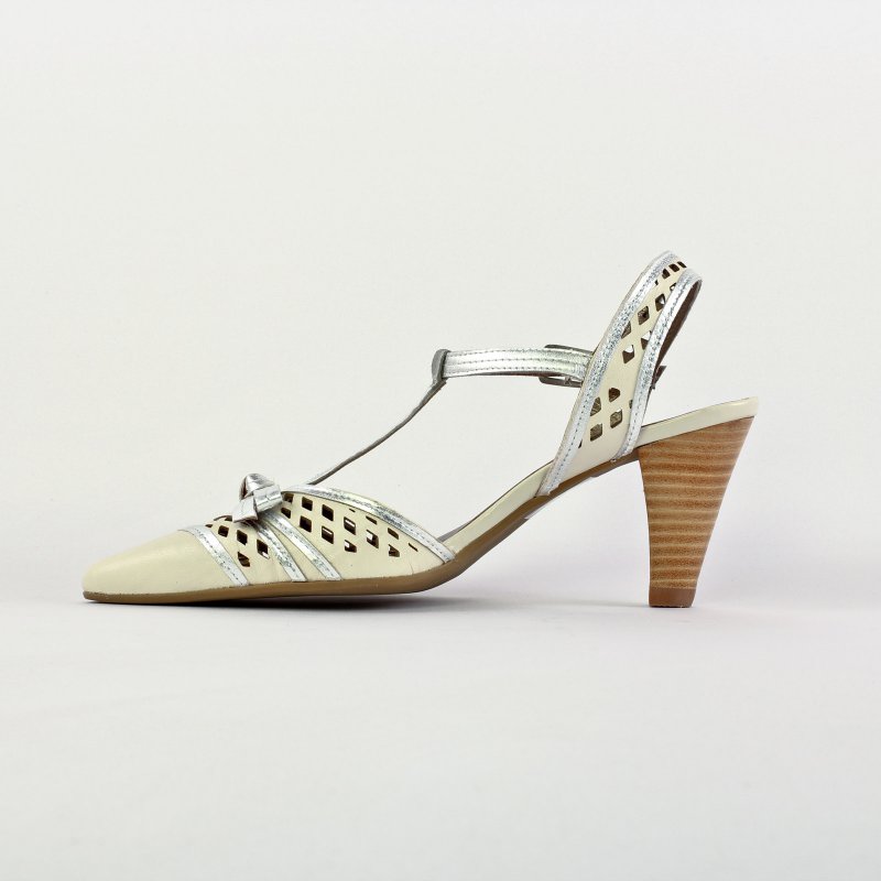 Fugitive Ossa Blanc | nu-pied talon hauts blanc printemps été chez ...