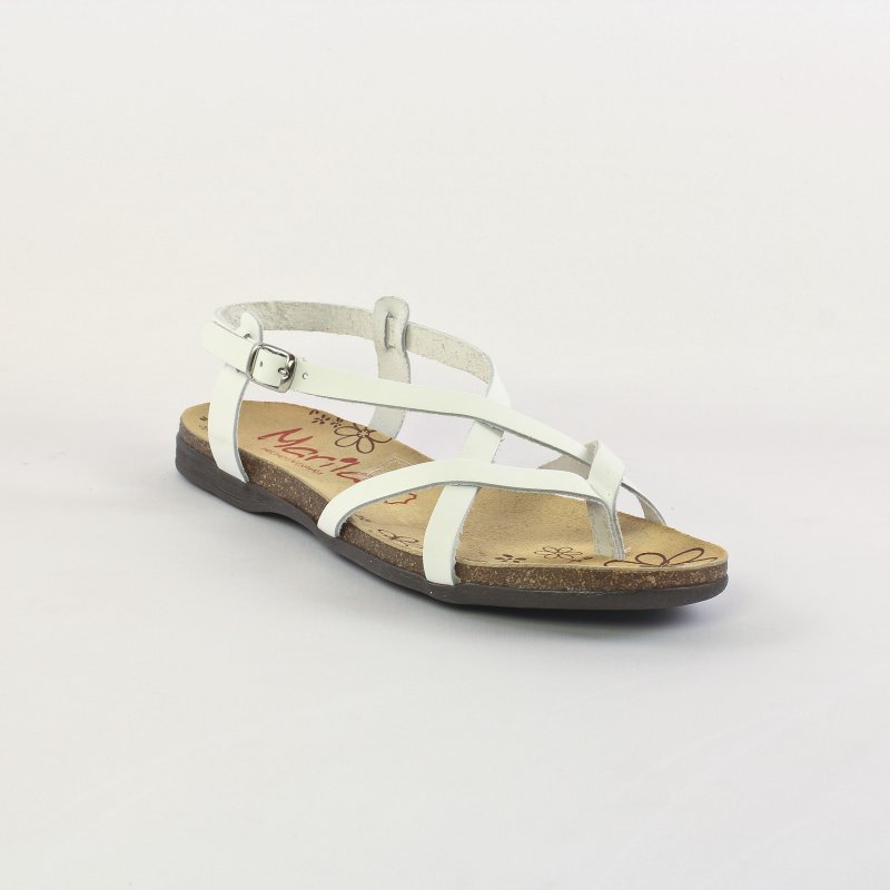 Marila 2002 Blanc | sandales blanc printemps été - TROIS PAR 3