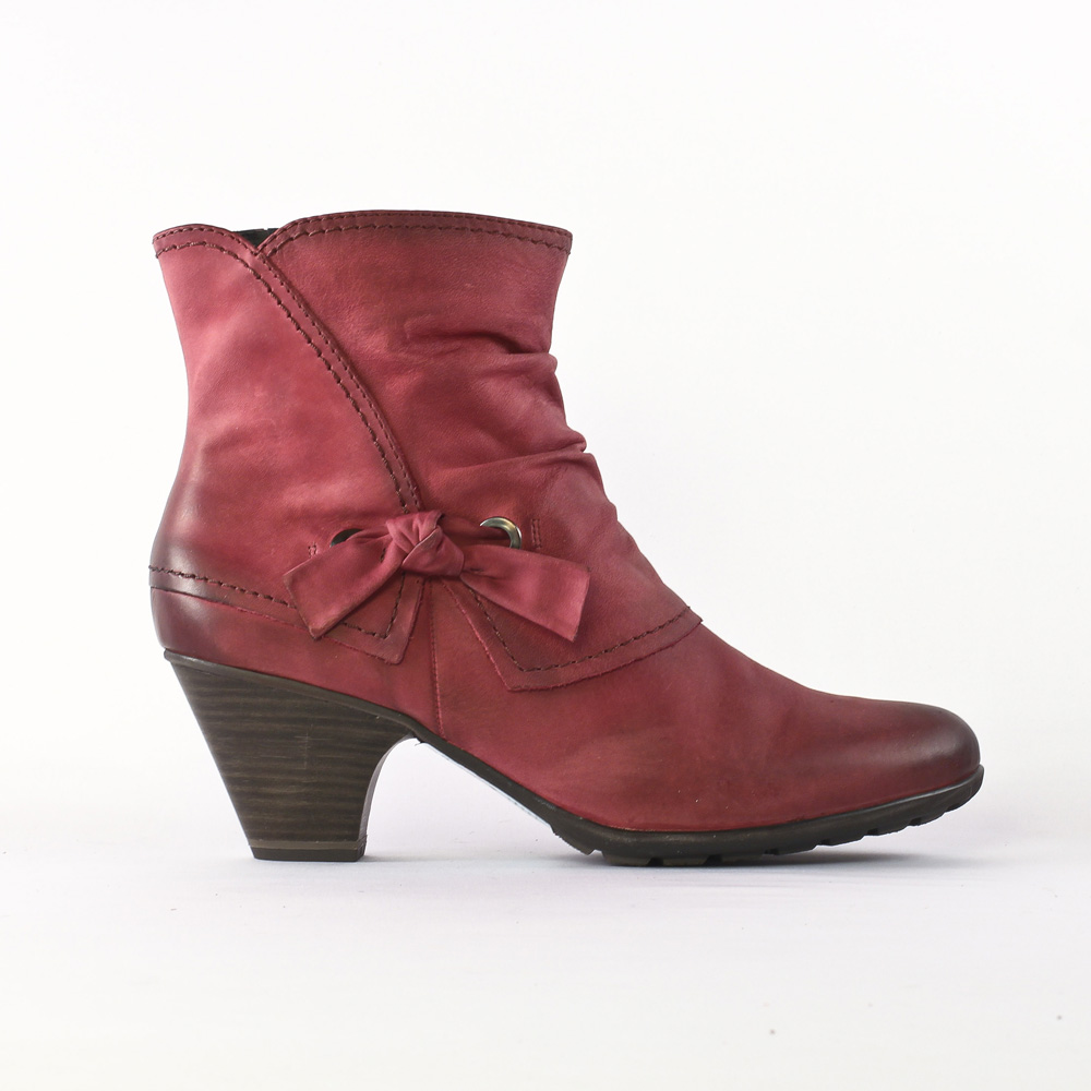 Marco Tozzi 25343 Vino | boots rouge bordeaux automne hiver - TROIS PAR 3
