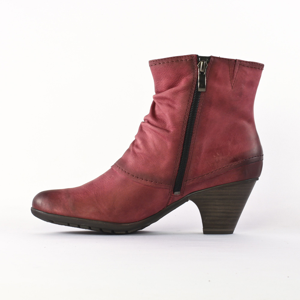 Marco Tozzi 25343 Vino | boots rouge bordeaux automne hiver - TROIS PAR 3