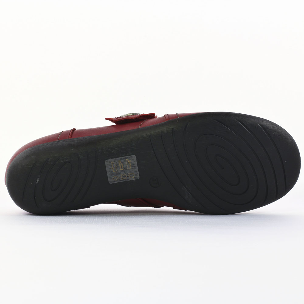 Scarlatine 2131 Rouge | derbys rouge automne hiver chez TROIS PAR 3