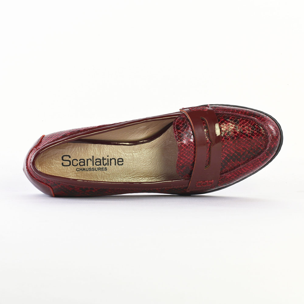 Fugitive Quily Stpyt Rouge | mocassins rouge automne hiver - TROIS PAR 3