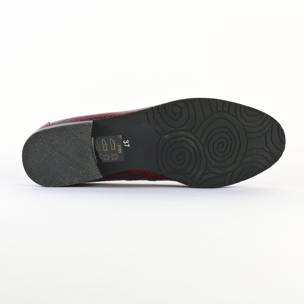 Fugitive Quily Stpyt Rouge | mocassins rouge automne hiver - TROIS PAR 3